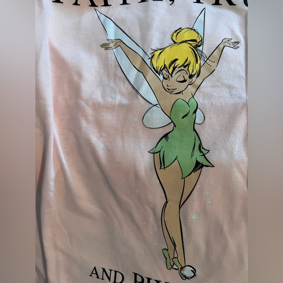 Disney | Tops | Light Pink Tinkerbell Positivity Tee By Disney Faith ...